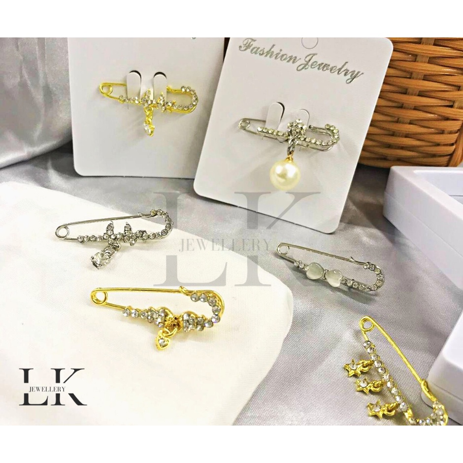 Kerongsang Korea Pin Tudung Safety Pin | Shopee Malaysia