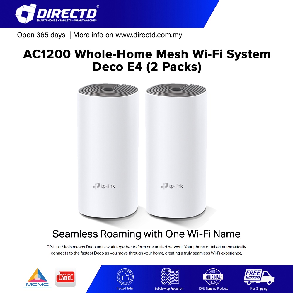 TP-Link Deco E4 [2-Pack] AC1200 Mesh WiFi Router Whole Home Wi-Fi ...