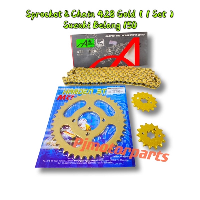 Suzuki Belang 150 Belang150 (1 Set) 428 Sprocket Spocket Spoket Front ...