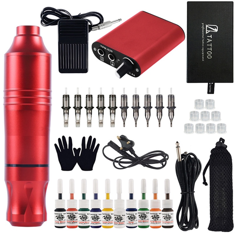 Tattoo Pen Set Motor Tattoo Machine Set Beginner Professional Tattoo ...