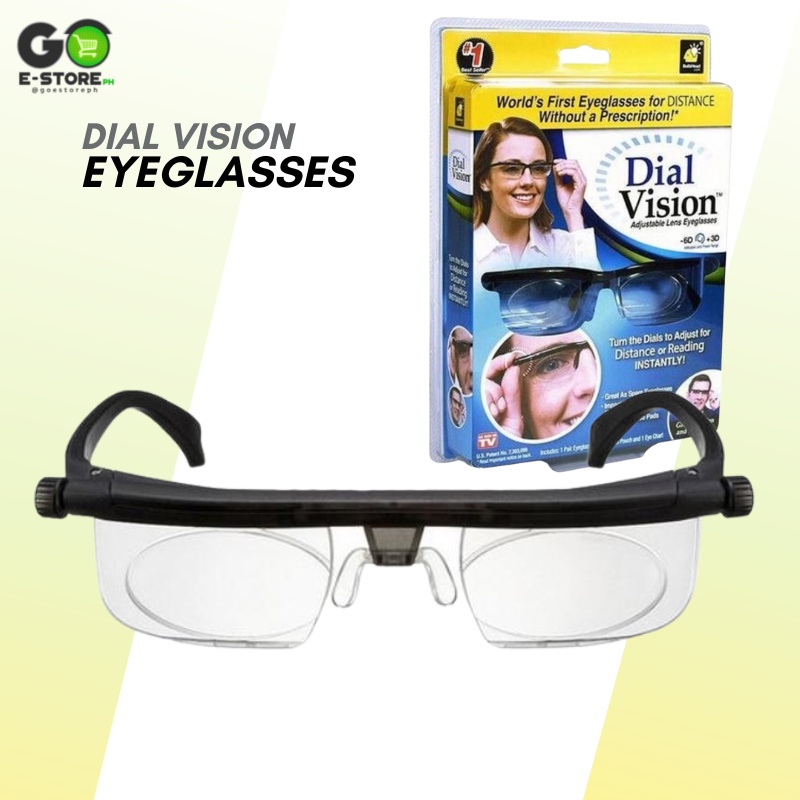 Dial Vision Adjustable Lens Eyeglasses Magnifying Reading Glasses ...