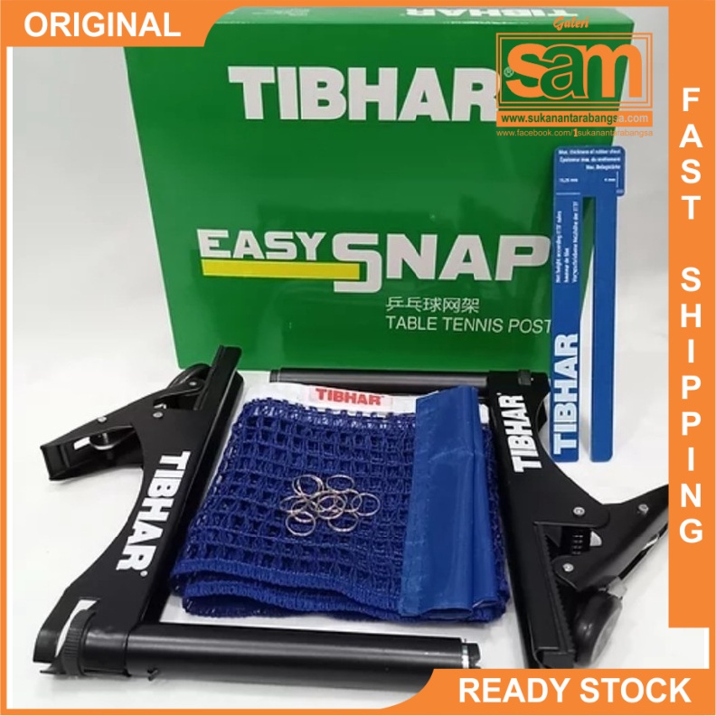 Tibhar Table Tennis Ping Pong Net & Post. League III, Easy Snap, Rondo ...