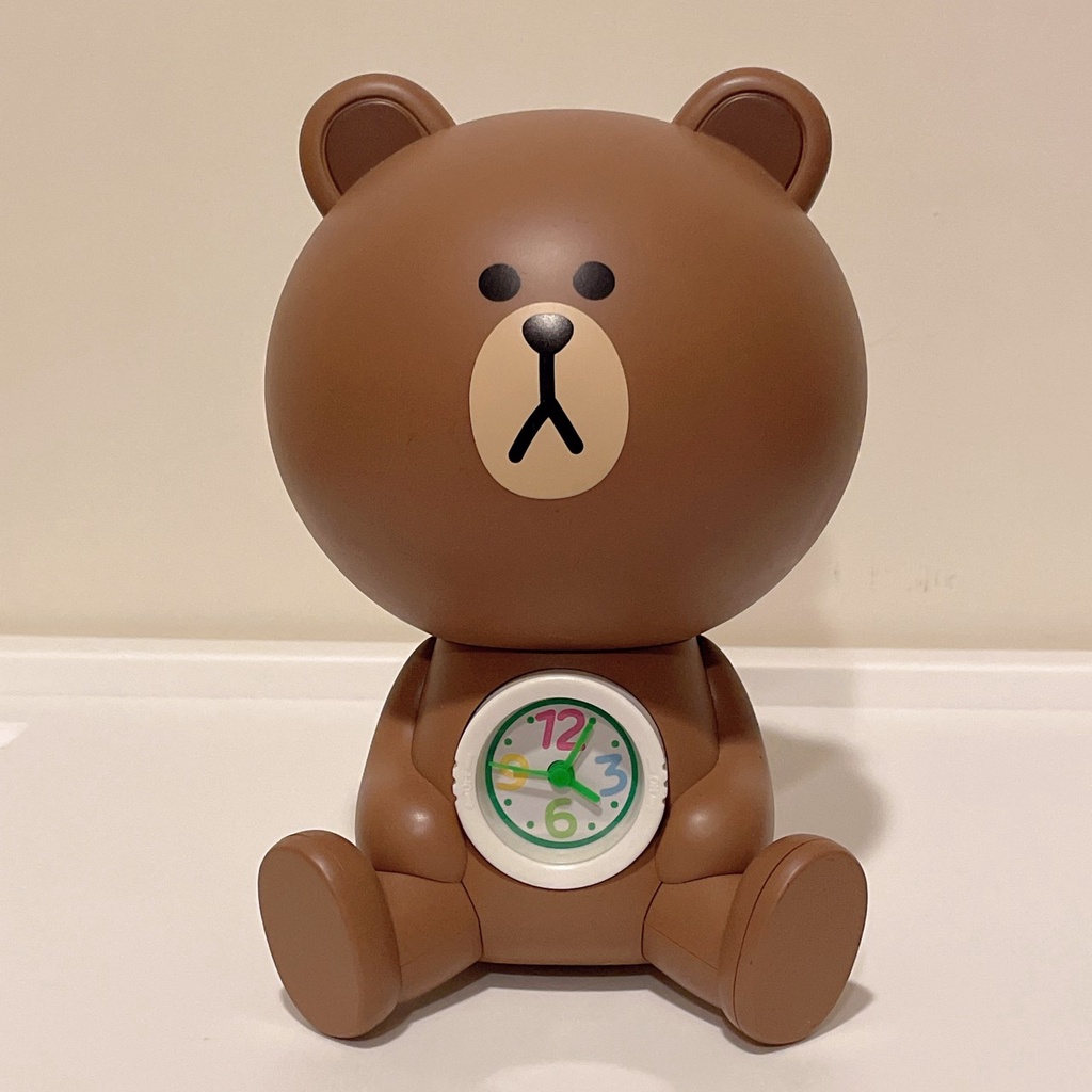 LINE FRIENDS Bear Big Style Clock (Also Money-Saving Bank Doll ...