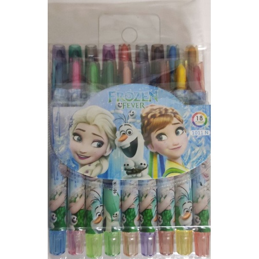18 Colors Doraemon And Elsa Crayons Set | Shopee Malaysia