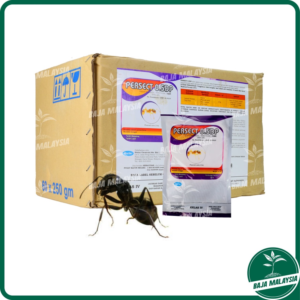 HEXTAR Persect 0.5DP 250G (60 Bags/Box) Permethrin 0.5% Ant Killer ...