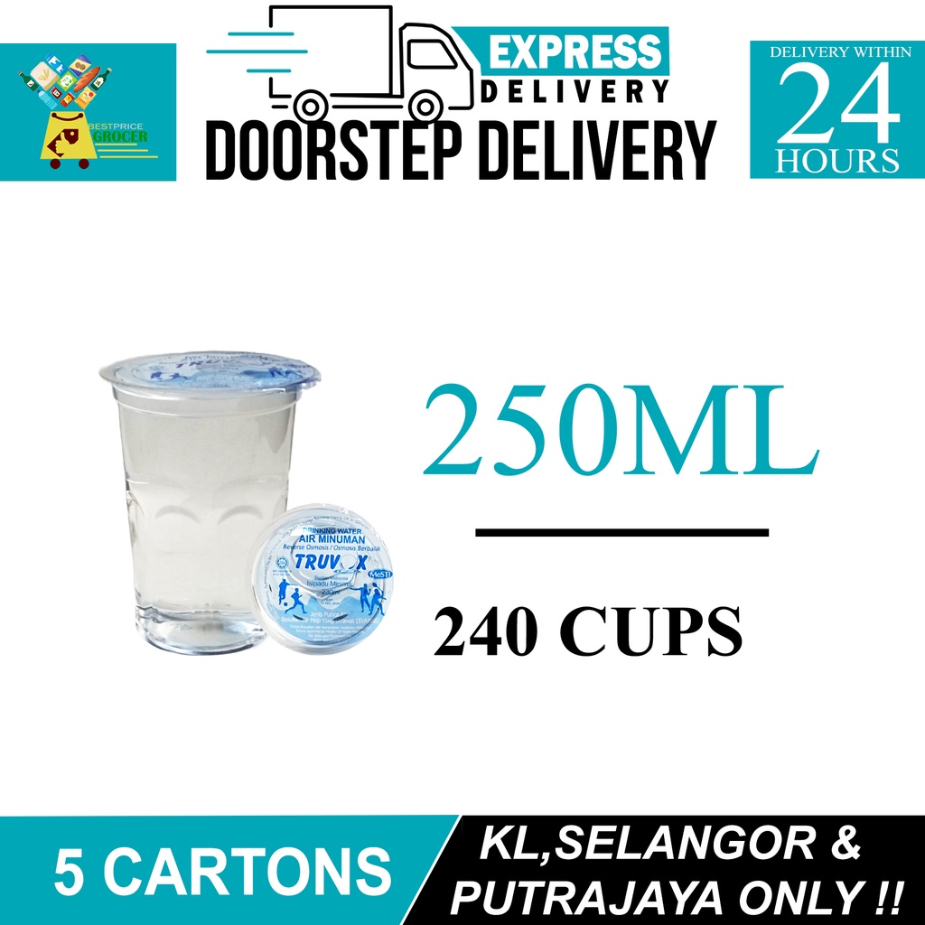TRUVOX DRINKING WATER - 230ML X 48 CUPS (240 CUPS) | Shopee Malaysia