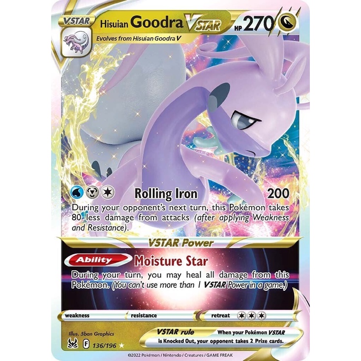 Pokemon TCG Sword & Shield - Goodra VSTAR 136/196 Ultra Rare (S11 Lost ...