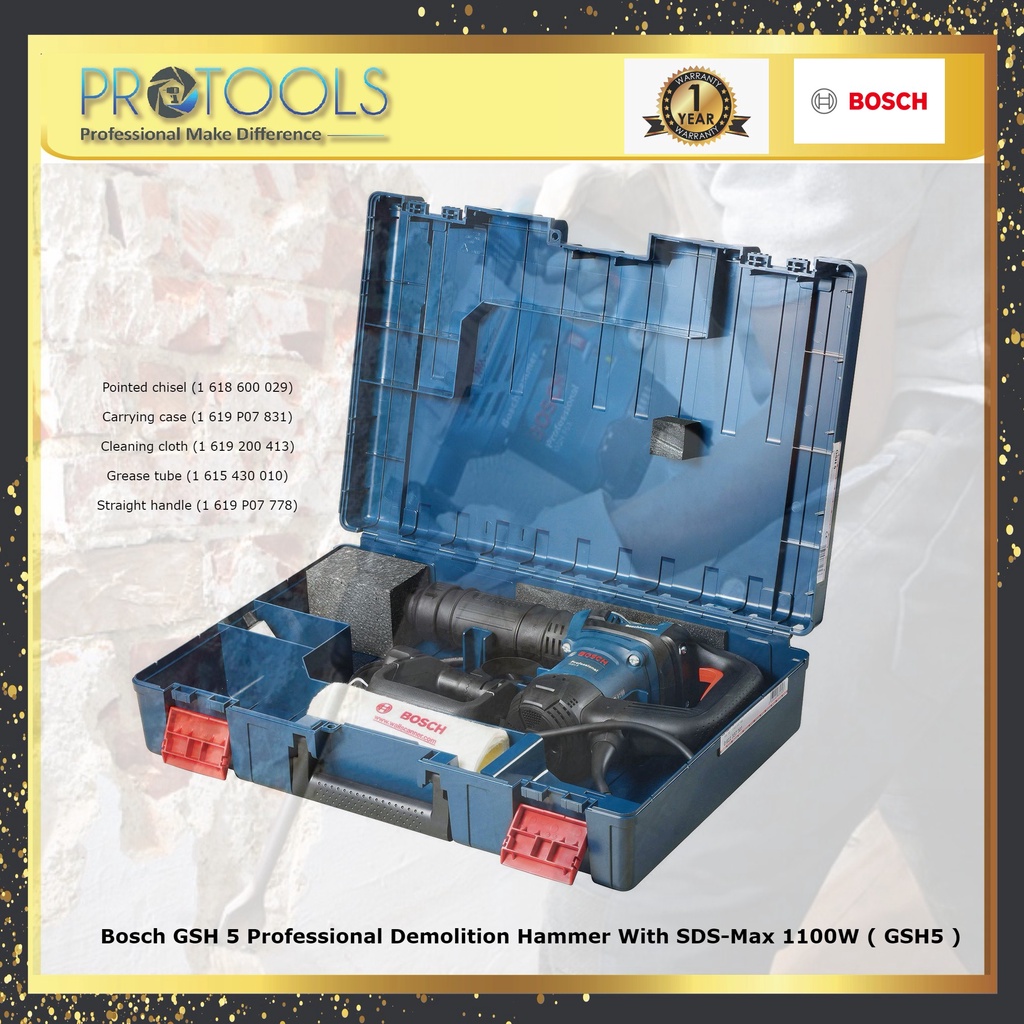 BOSCH GSH5 (MAX) DEMOLITION HAMMER CORDED (GSH5MAX) | Shopee Malaysia