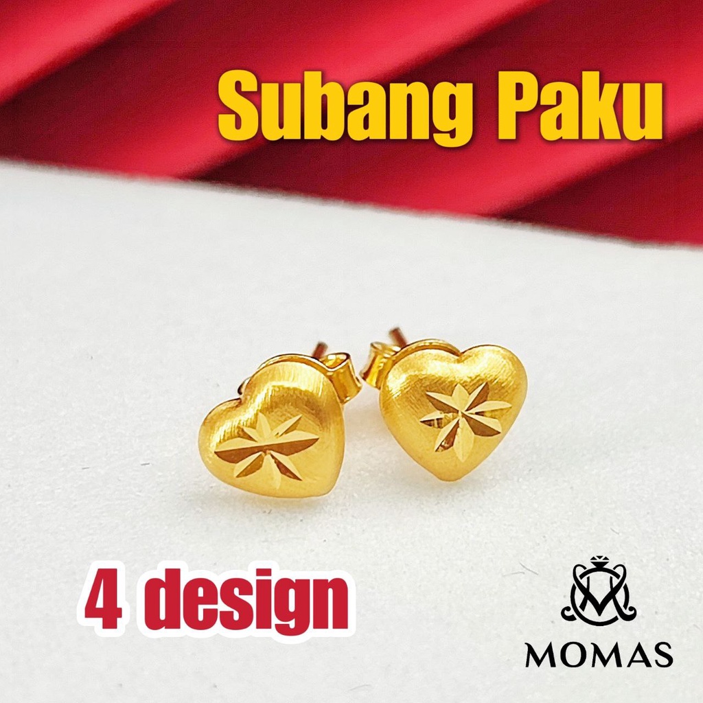 Subang Paku Emas 916 Subang emas 916 Tulen Anting anting emas 916 ...