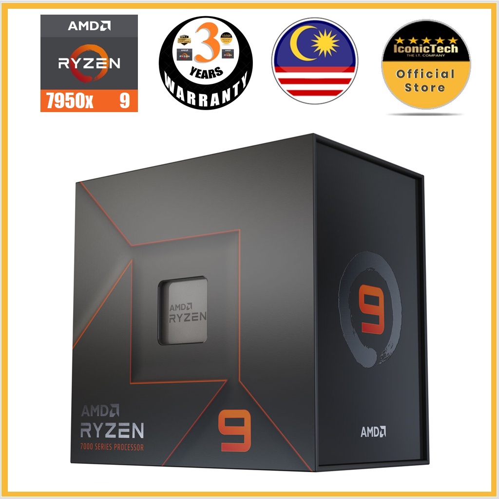 AMD Ryzen 9 7950X Ryzen 9 7900X Ryzen 7 7700X 7600x AMD Ryzen 9 5950X AM4 Processor 16-Core 3 ...