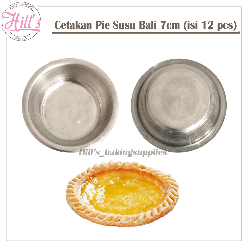 Bali MILK PIE MOLD 7 CM PLAIN ALUMINUM CONTENTS 12 PCS / EGG TART PAI ...