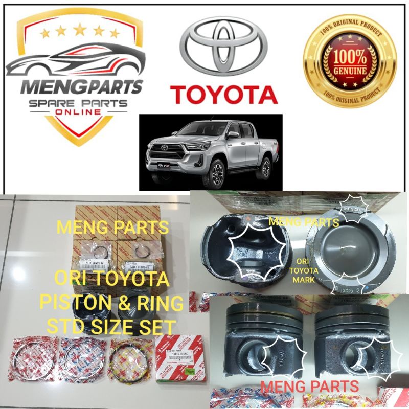 ORIGINAL TOYOTA HILUX REVO,ROCCO GUN126 2.8 1GD PISTON STD 13101-0E020 ...