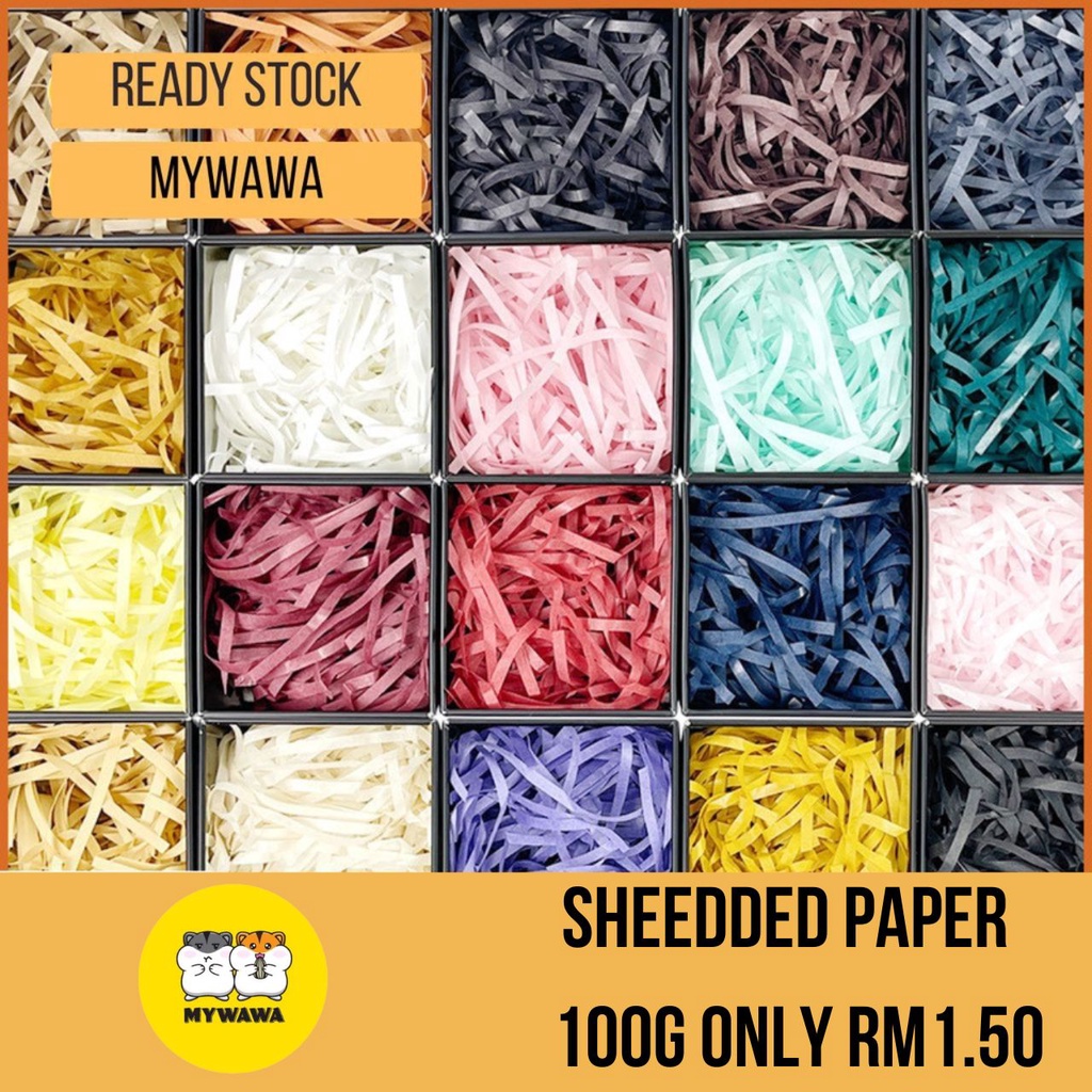 100g Shredded Paper Gift Box Wrapping Beautiful Decoration for Birthday ...