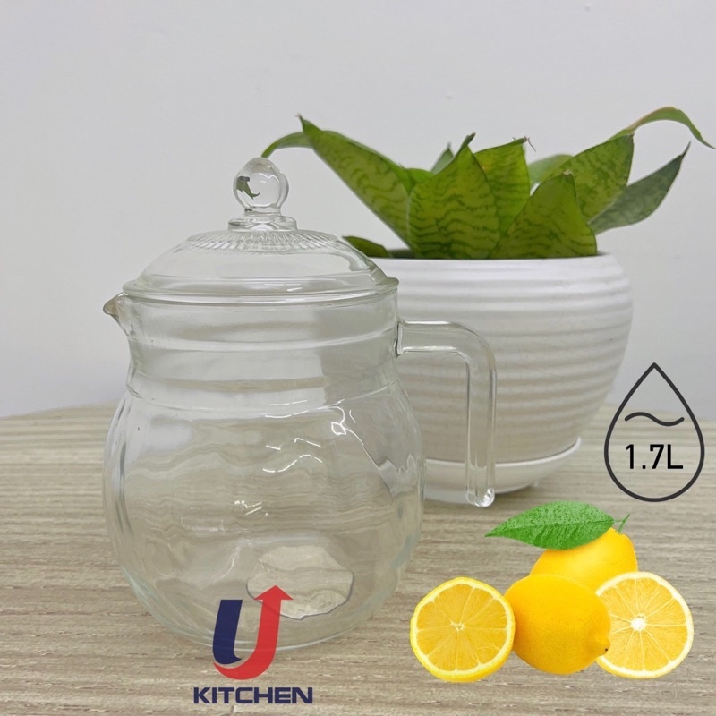 JT6029 Drinking Glass Serving Jug / Cold & Warm Water Tea Beverage ...