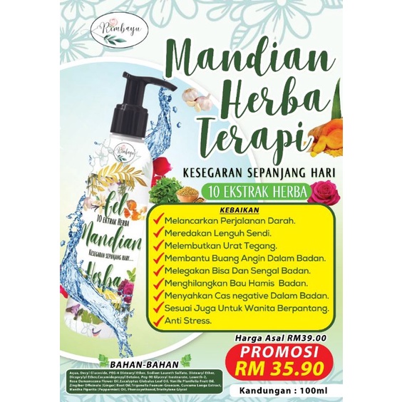 Mandian Herba Terapi (100ml) | Shopee Malaysia