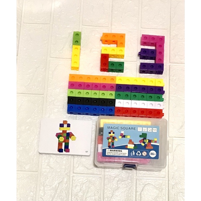 Mainan Pendidikan: Kubus Penyambung Bijak Counting Math Linking Cube ...