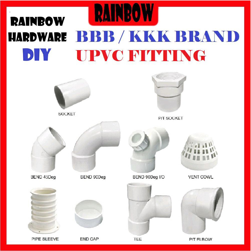 UPVC PIPE FITTINGS 32MM(11/4") , 40MM(11/2") , 50MM(2") / PENYANBUNG ...