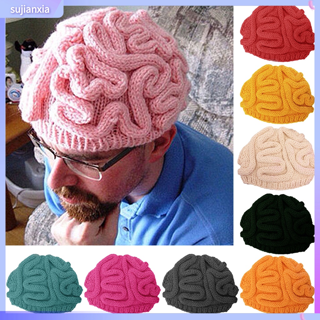 Spoof Horror Brain Knitted Hat Funny Warm Cap Party Headwear ...