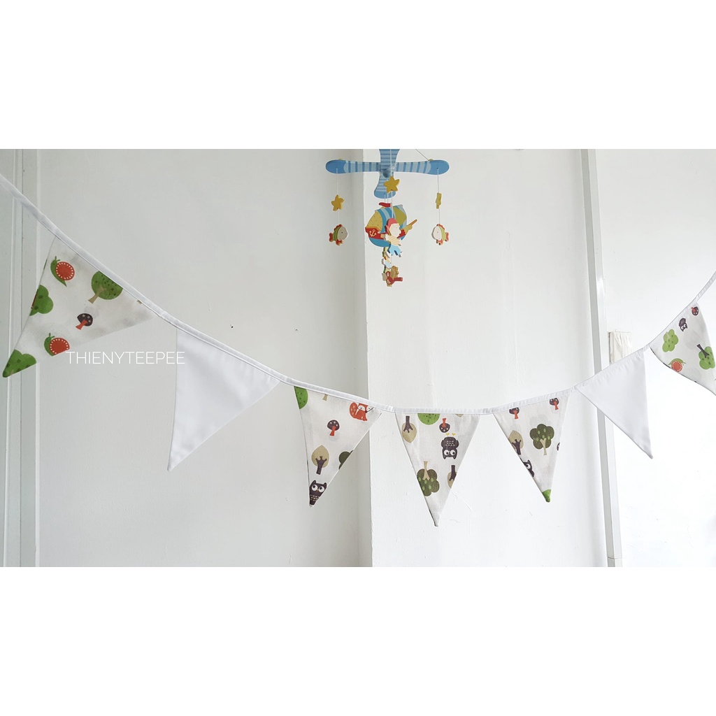 Triangular Owl-Shaped Flag String, Beautiful Sewing, 2.2M Long ...
