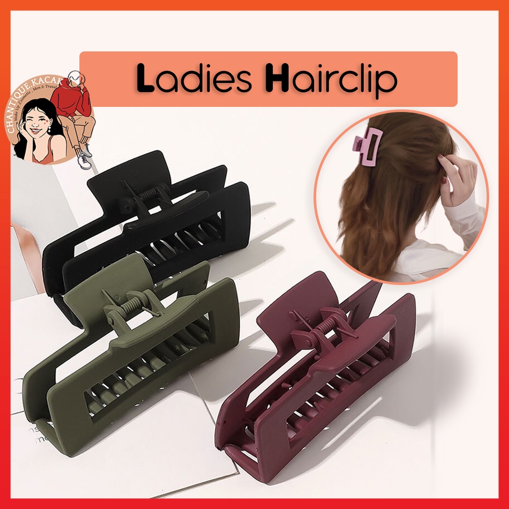 CK Hair Clip Matte Colour Vintage Autumn Rectangle Hairpin Design Women ...