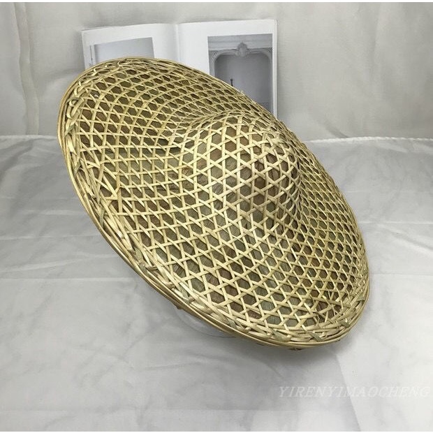 [Ready Stock] Summer Bamboo Woven Zongye Hat Straw Vintage Big Edge ...