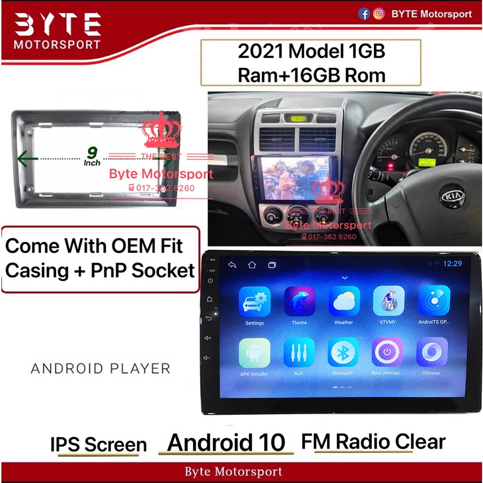 🇲🇾 🏧Economy Set🏧 [1+16] Kia Sportage 2005-2009 Player Android 10 💯IPS ...