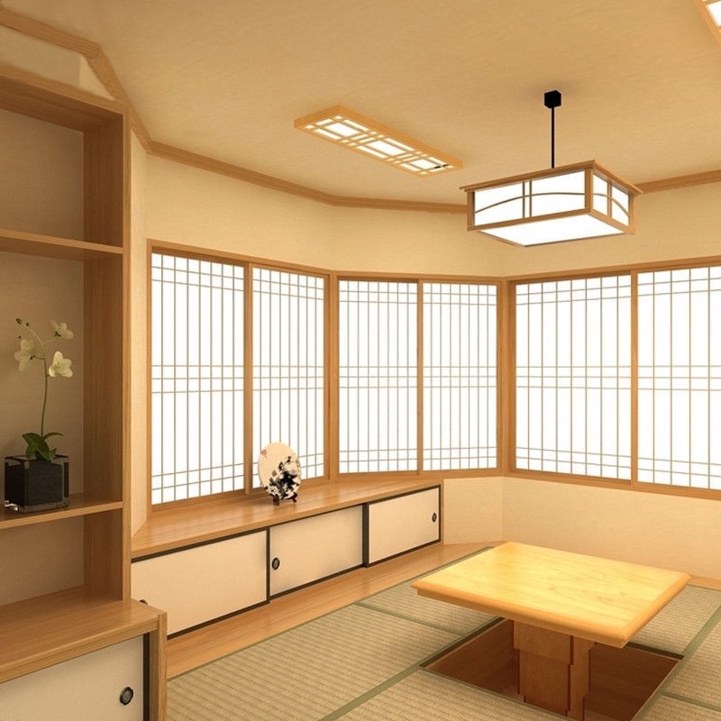 Washitsu Window Solid Wood Sliding Door Barrier Door Tatami Door ...