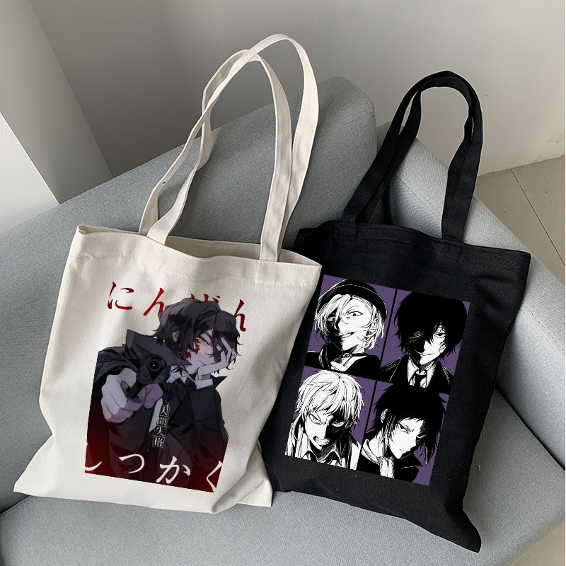 Cute Cartoon Bungou Stray Dogs Osamu Dazai Japan Anime Canvas Bag Large ...