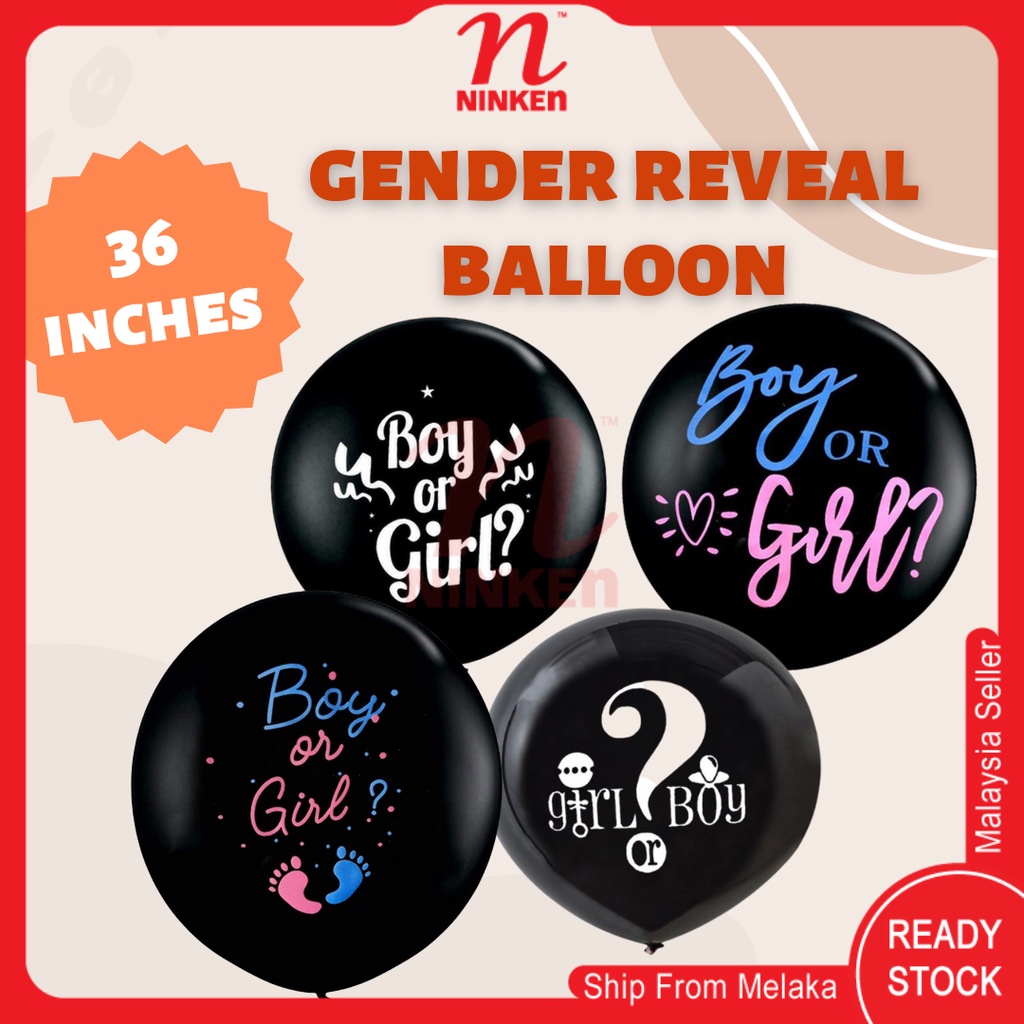 36 Inches Boy Or Girl Latex Balloon Gender Reveal Party Gender Pop ...