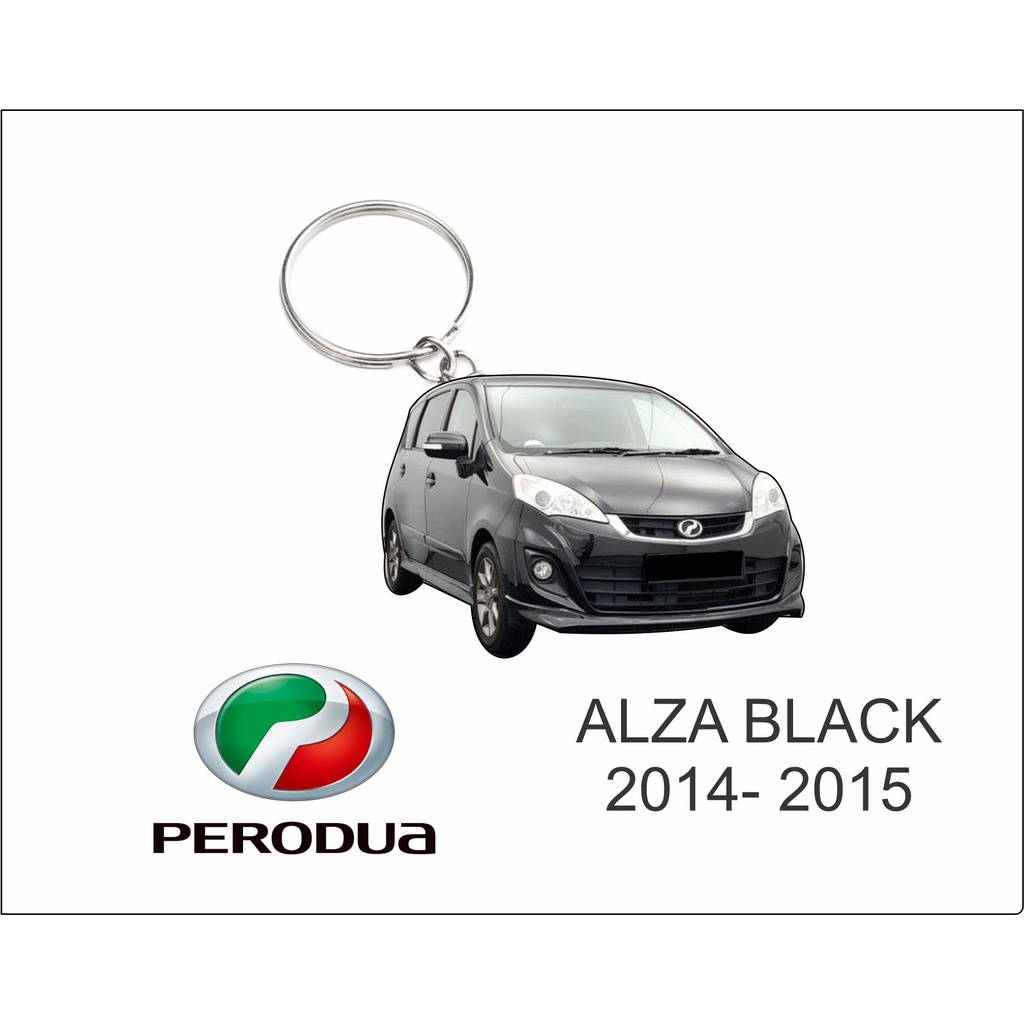 perodua alza black 2014 - 2015 keychain 2d | Shopee Malaysia
