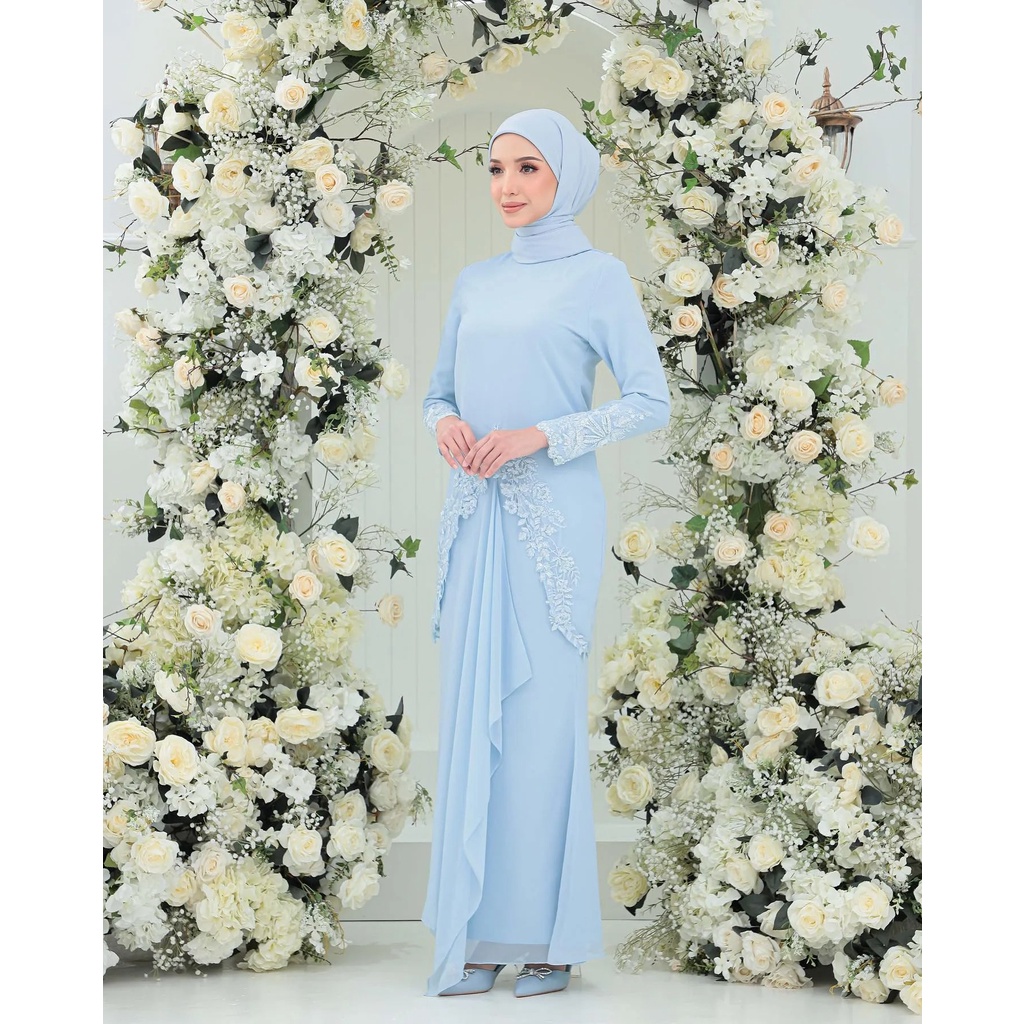 Priscilla Kurung Lace Baju Kurung Moden Sulaman Lace Mini Kurung ...