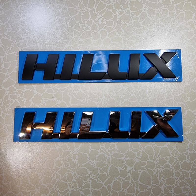 Logo HILUX Toyota Hilux Abs Chrome Plating Emblem Logo Sticker | Shopee ...