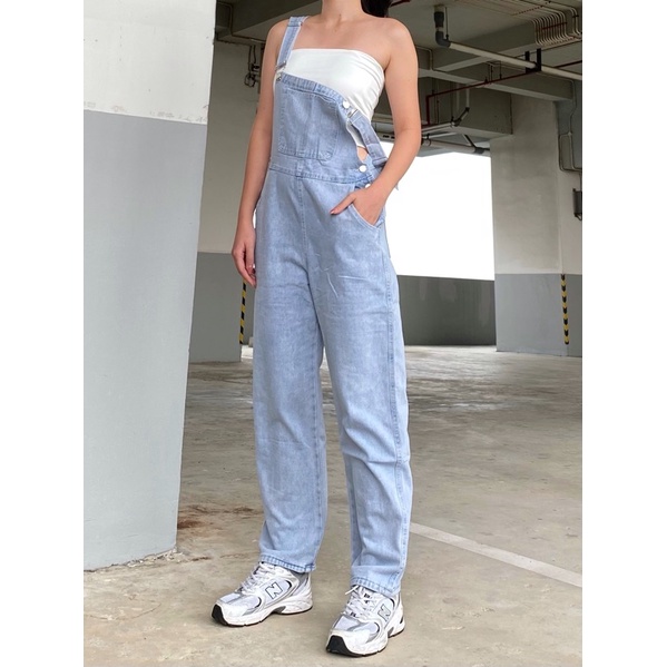 Light DENIM OVERALLS | Shopee Malaysia