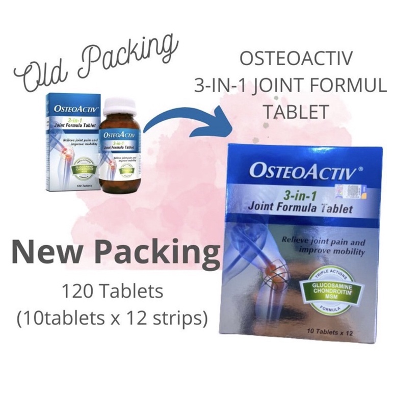 TABLET OSTEOACTIV 3-IN-1 JOINT FORMULA TABLET | Shopee Malaysia