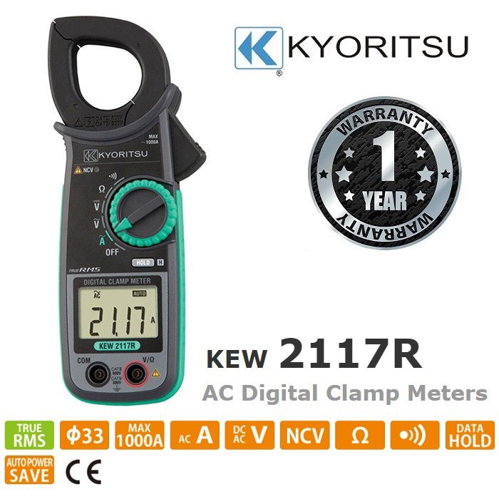 (from Japan ) KYORITSU KEW 2117R Digital AC Clamp Meter ( Free shipping ...