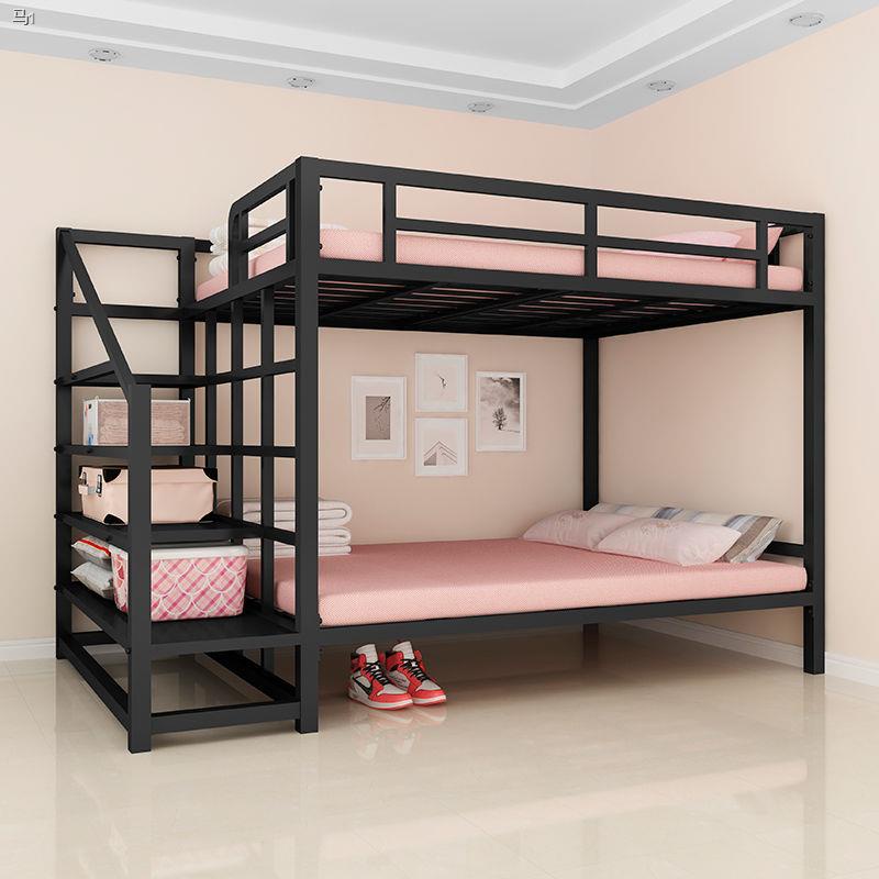 Iron bed bunk loft bed small apartment loft children's high and low ...