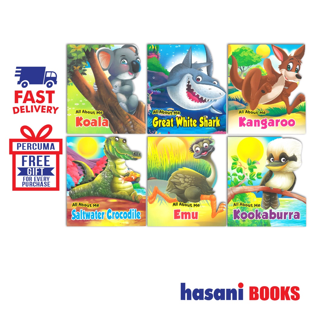 HASANI MIND TO MIND ALL ABOUT ME KOALA SHARK KANGROO CROCODILE EMU ...