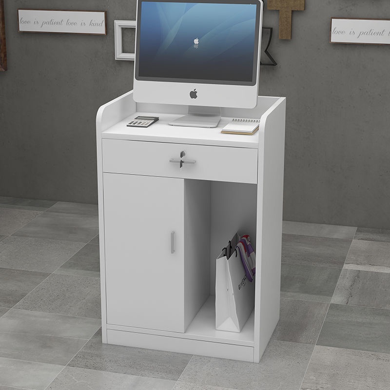 Simple small cash register, clothing store information desk ...