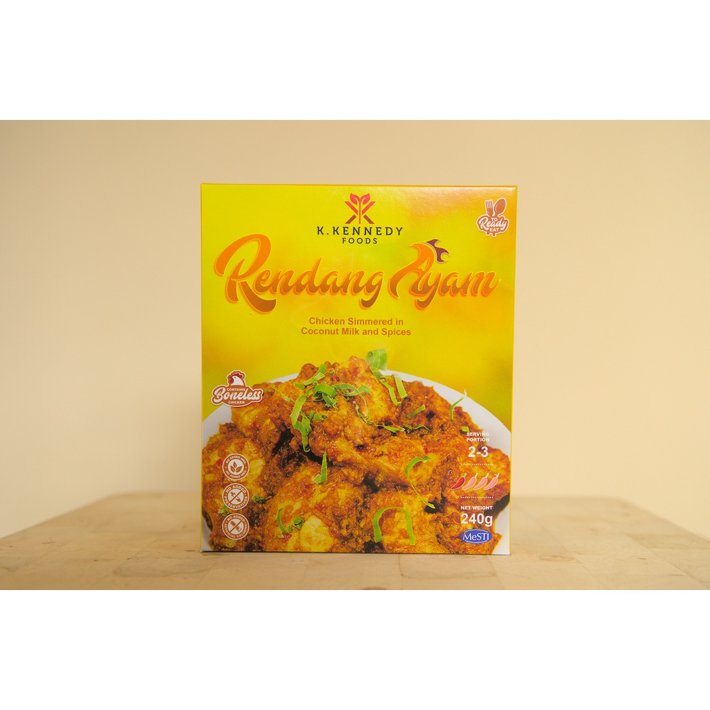 RENDANG AYAM - Ready to eat by K.KENNEDY FOODS - 2-3 SERVING 240g ...