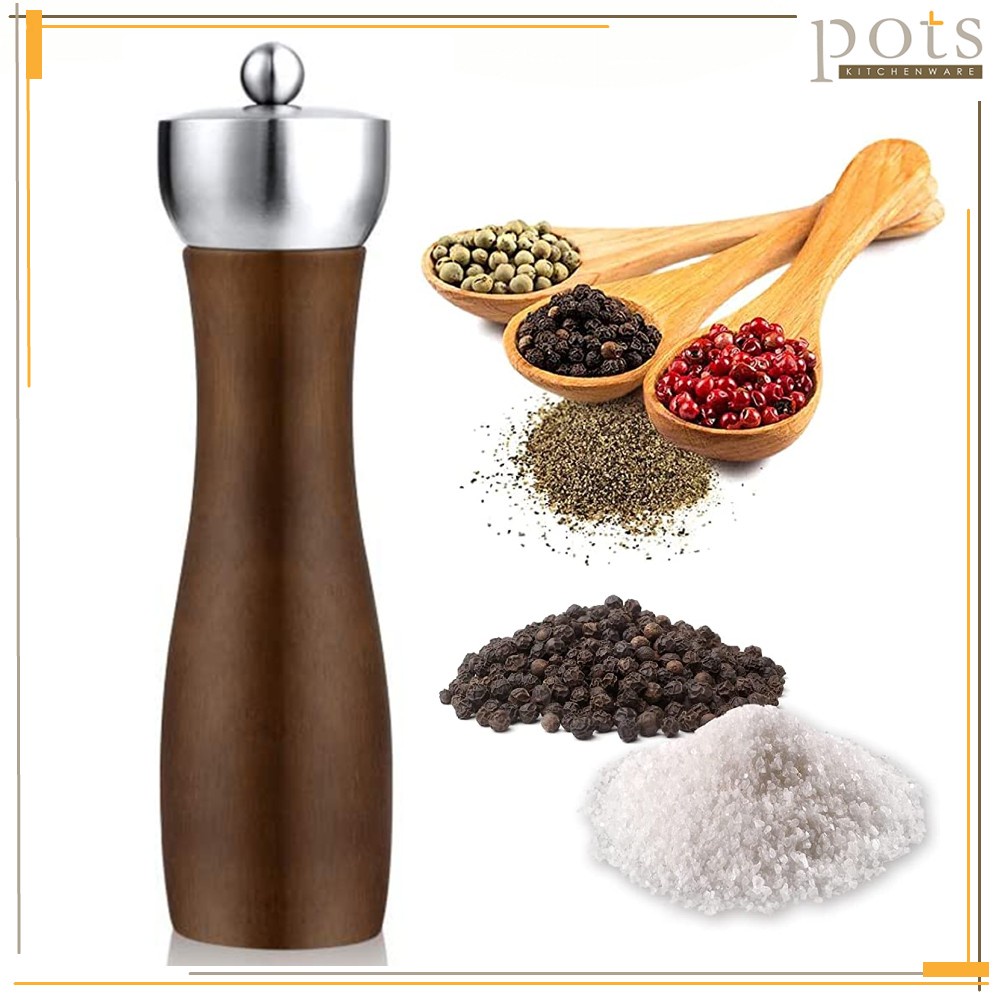 Beech Wood Manual Pepper Mill Grinder Pengisar Lada Hitam - B3255M ...