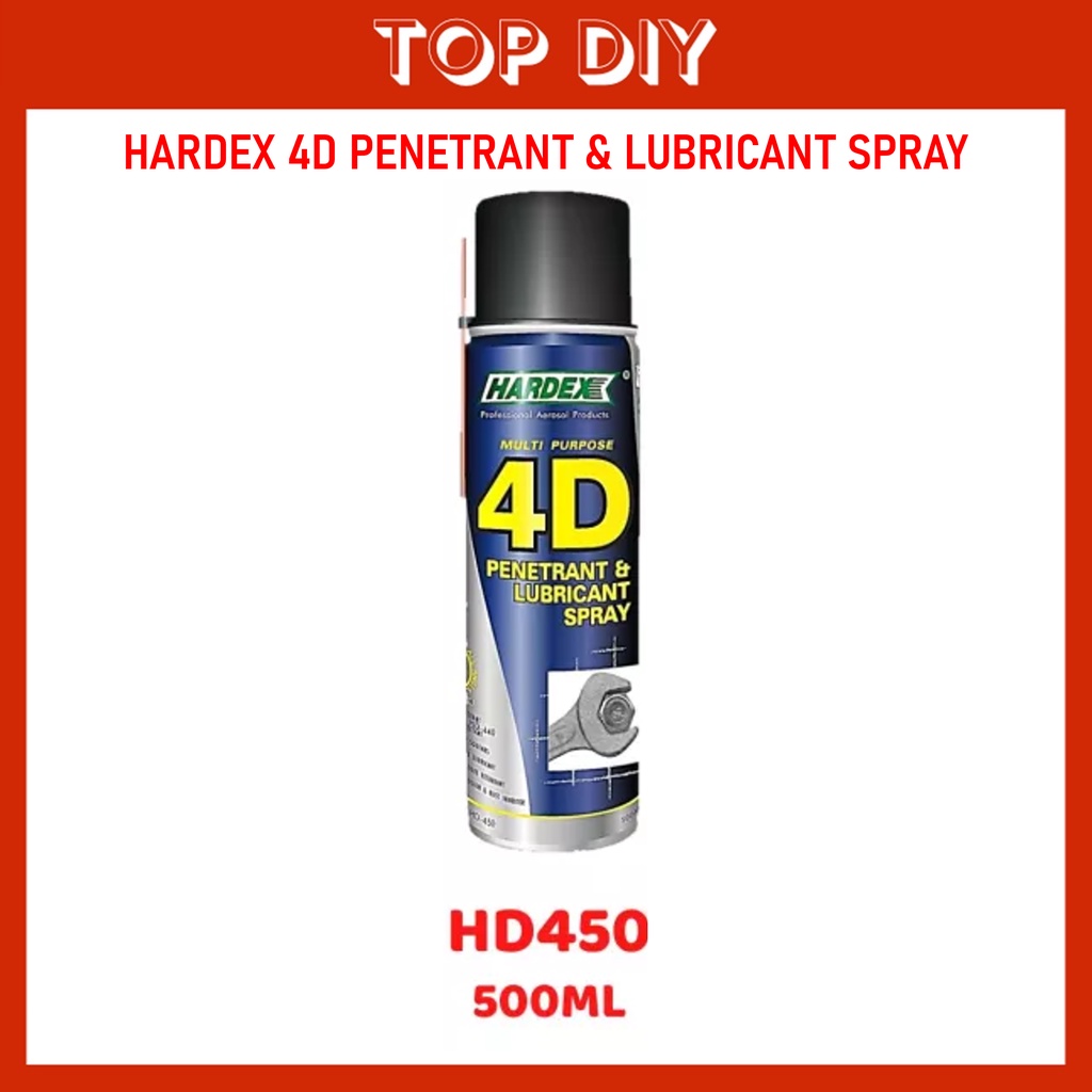 HARDEX HD600 Spray Grease 4D Penetrant & Lubricant Spray NIETZ N10 ...