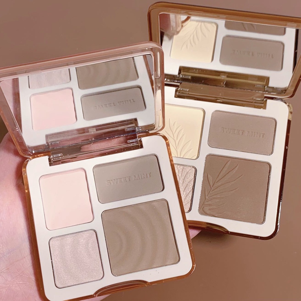 Makeup Four-color Highlighter Contour Palette illuminator Makeup 3D ...