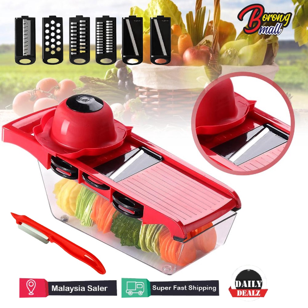 6 IN 1 Fruit & Vegetables Cutter With Container Shredder ...