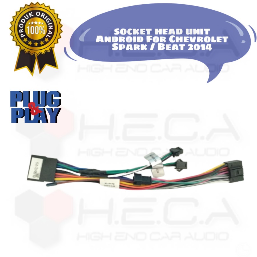 Pnp Socket CHEVROLET SPARK Head Unit Android Plug And Play Cable Socket ...