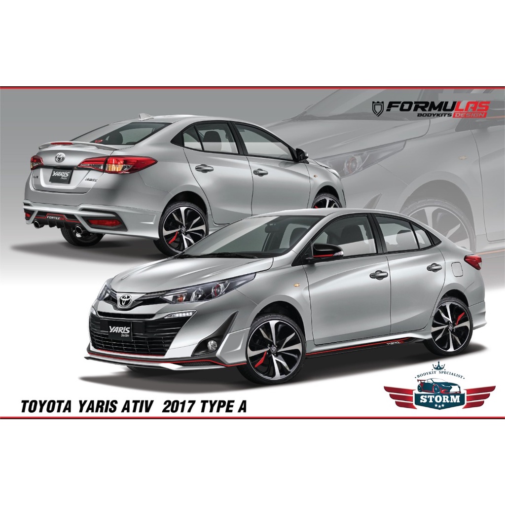 TOYOTA VIOS 2019 - 2021 ( FORMULAS - TYPE A ) BODYKITS WITH 2K COLOR ...