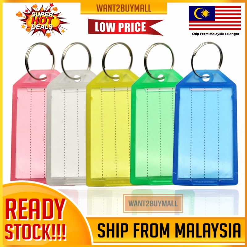 Thick Plastic Keychain Label ID Name Room Address TEL Number Marker Key ...