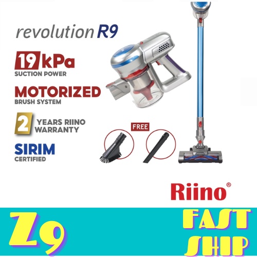 Riino Revolution R9 Cordless Vacuum Cleaner with Motorized Brush -H20A ...