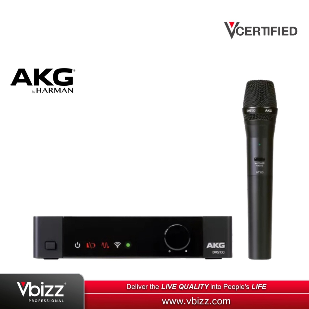 AKG DMS100 VOCAL SET Four Channel 2.4GHz Digital Wireless Microphone ...