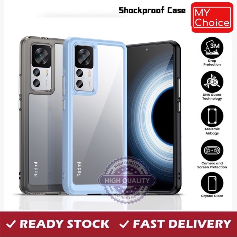 Transparent Case Xiaomi 12T Pro 5G Case Acrylic Shell xiaomi Mi12T Mi ...
