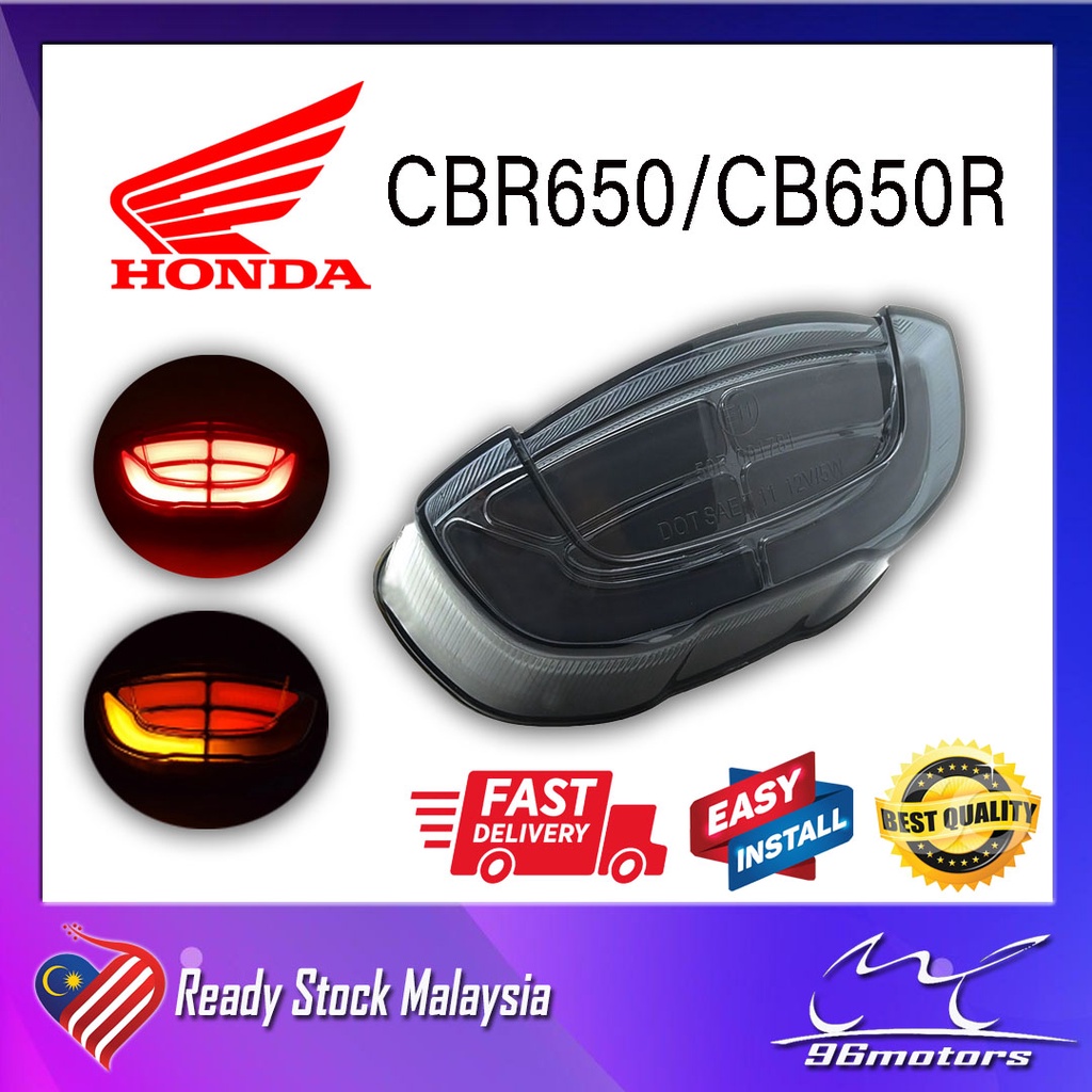 Honda Motorcycle LED Tail light Rear Brake Turn signal Integrated Lampu ...